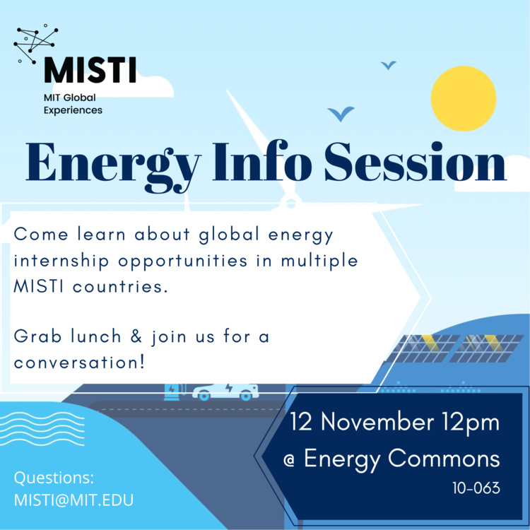 MISTI Global Energy Internship Info Session | MIT Sustainability
