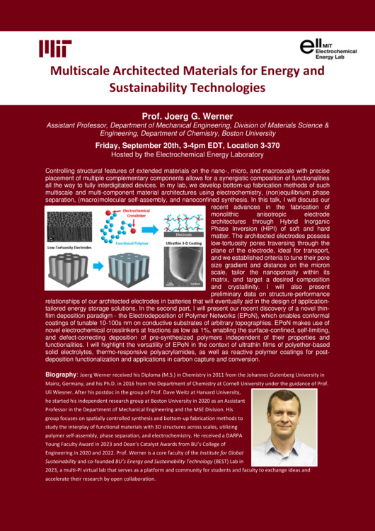 Multiscale Architected Materials for Energy and Sustainability ...